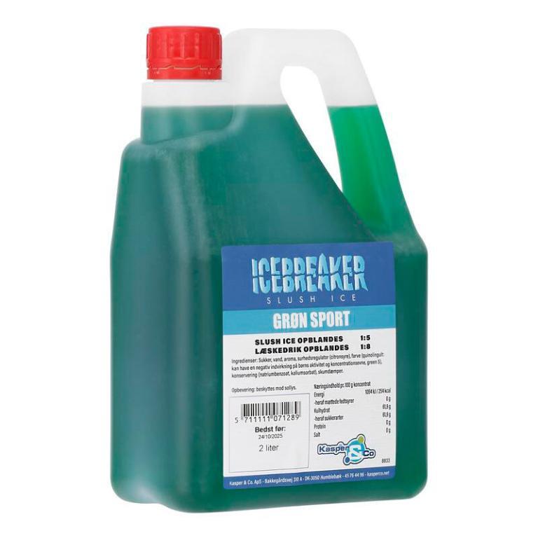 Køb Slushice saft Grøn Sport 2 liter hos VIP Teltudlejning