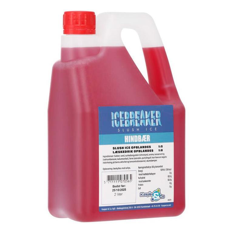 Køb Slushice saft Hindbær 2 liter hos VIP Teltudlejning